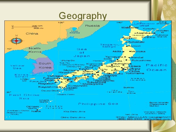Geography Korea the bridge between China and Japan