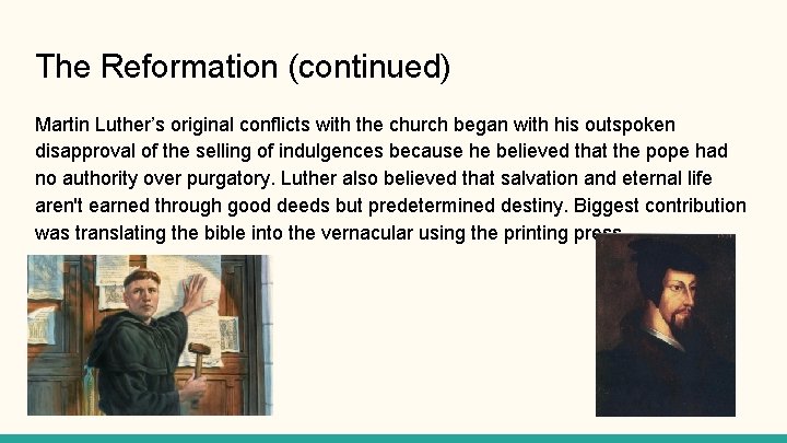 The Renaissance and Reformation By Lizbeth Menez The