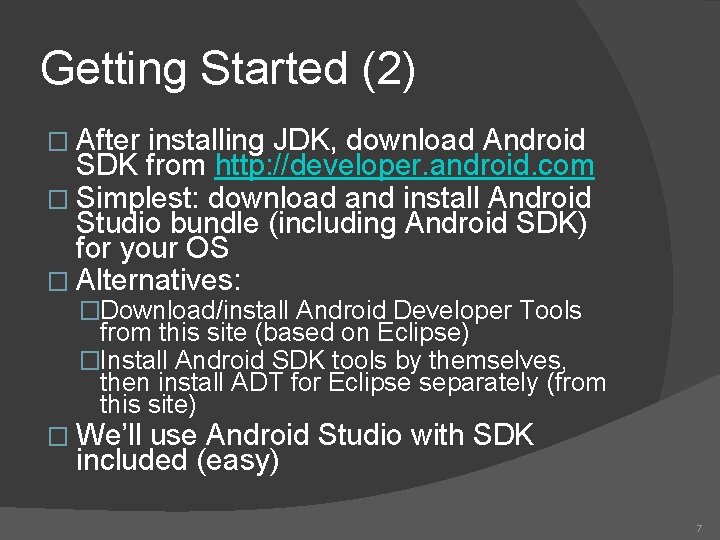 Mobile Computing With Android Acst 4550 Intro To