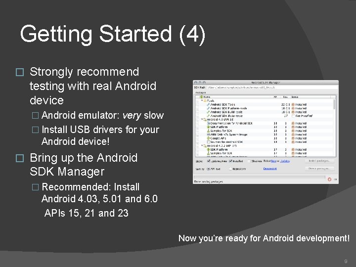 Mobile Computing With Android Acst 4550 Intro To