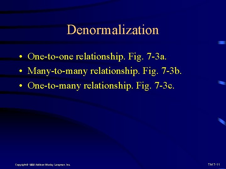 Physical Database Design Copyright 1999 Addison Wesley Longman