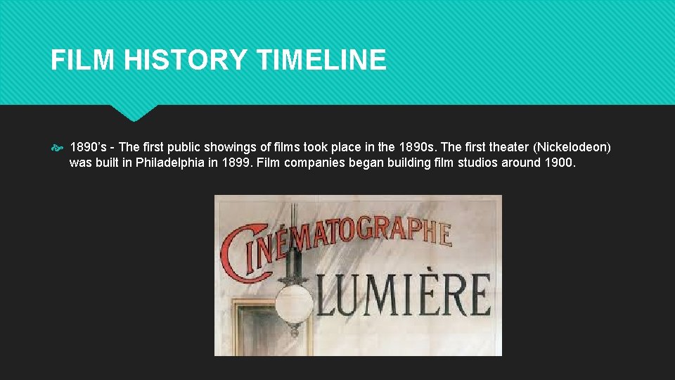 History of Moving Image Drama By Jerry Castillo