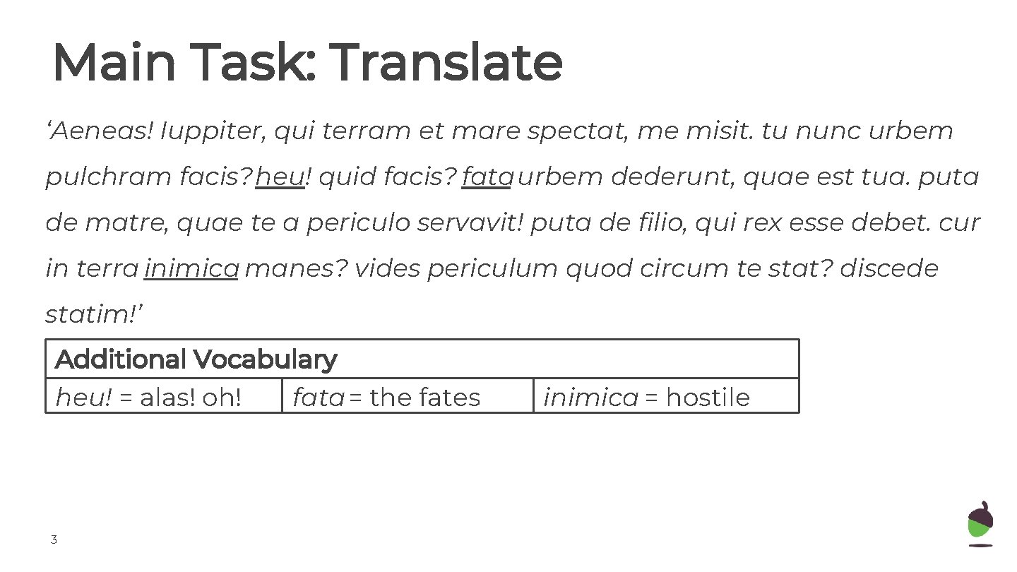 Practice Translation Aeneas pietas Worksheet Latin Mr Furber