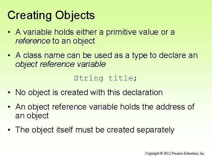 Chapter 3 Using Classes and Objects Java Software