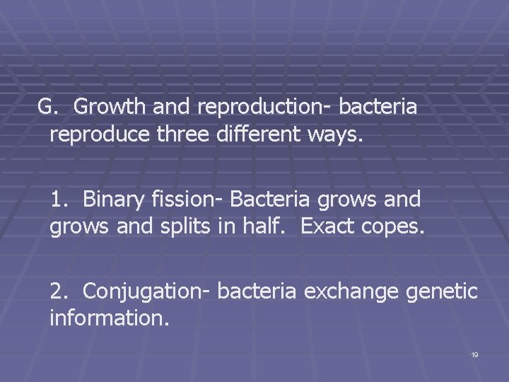 Chapter 19 Bacteria 1 I Bacteria A Classifying