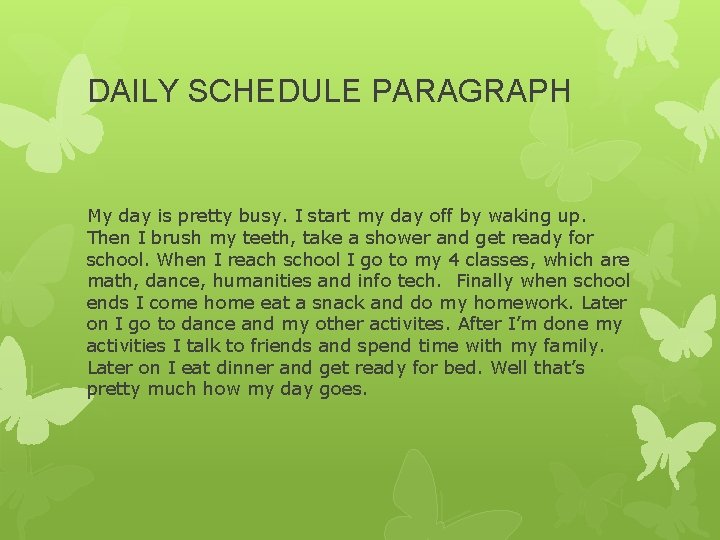 Time management Gabriella presgrave LEARNER PICTURE LEARNER PARAGRAPH