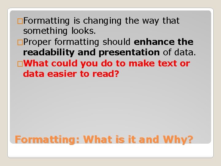 Format a Workbook Lesson 2 Microsoft Excel 2010
