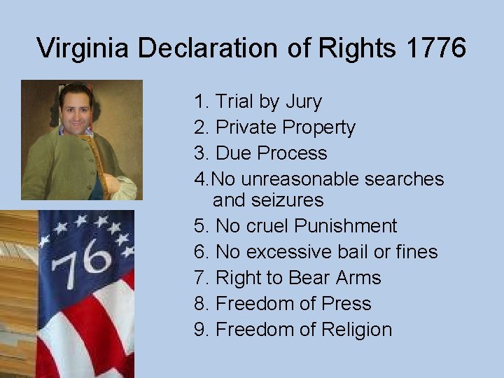 Where did the Bill of Rights Come from