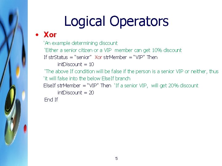 CSCI N 331 VB NET Programming 4 c