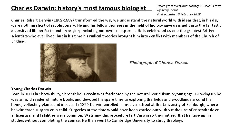 NonFiction Charles Darwin historys most famous biologist th