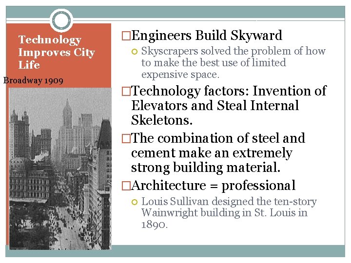 Chapter 4 Lesson 2 URBANIZATION OBJECTIVES 1 STUDENTS
