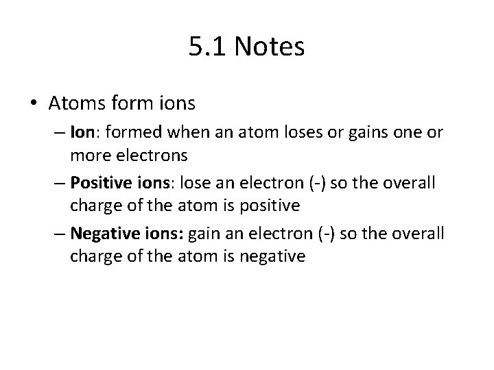 Chapter 5 Atomic Structure and the Periodic Table