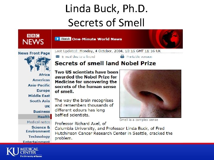 History of Neurology Linda Buck Ph D 1947