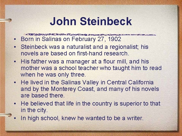John Steinbeck Of Mice and Men John Steinbeck