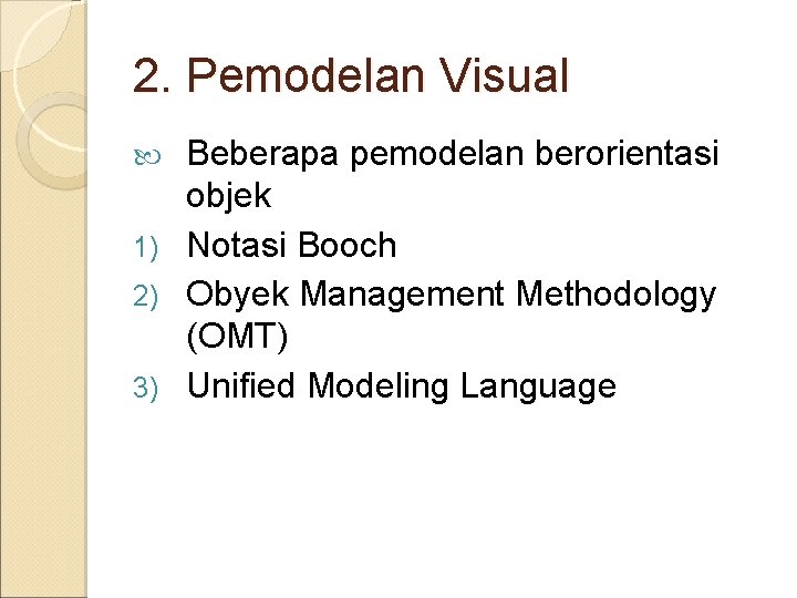 Analisa Desain Berorientasi Objek Pengantar uml Pengenalan Berorientasi