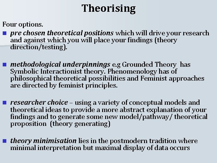Qualitative Data Analysis An introduction Carol Grbich Chapter