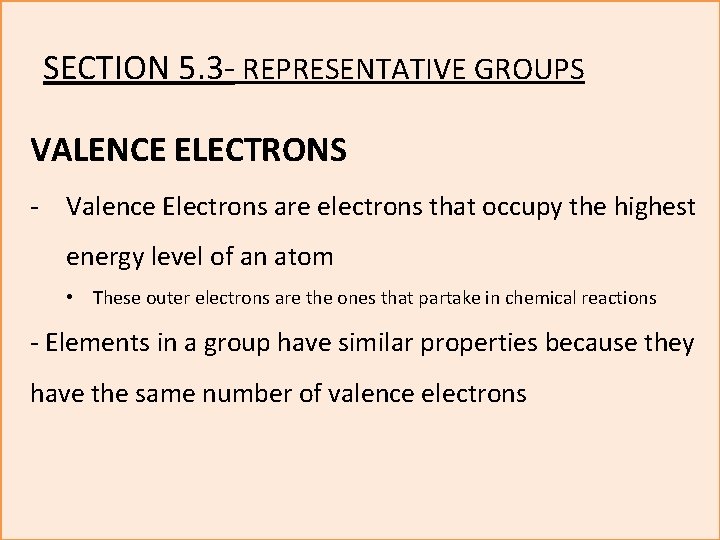 CHAPTER 5 3 THE PERIODIC TABLE Integrated Science