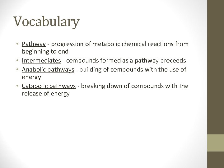 Unit 2 Metabolism Metabolism the entire network of