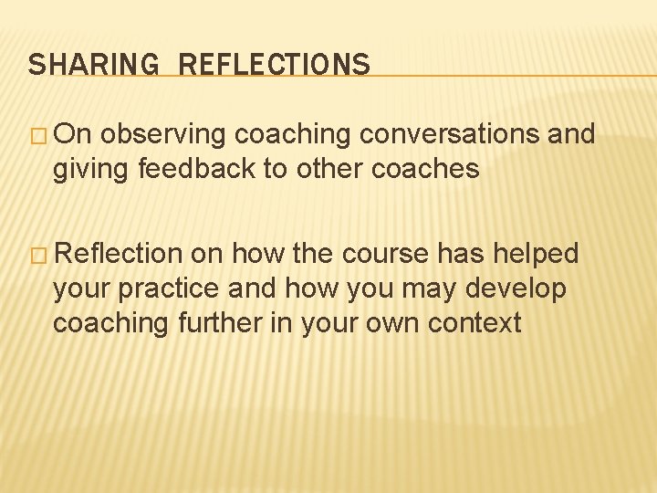 COACHING 5 GRAB A COFFEE AND TAKE A