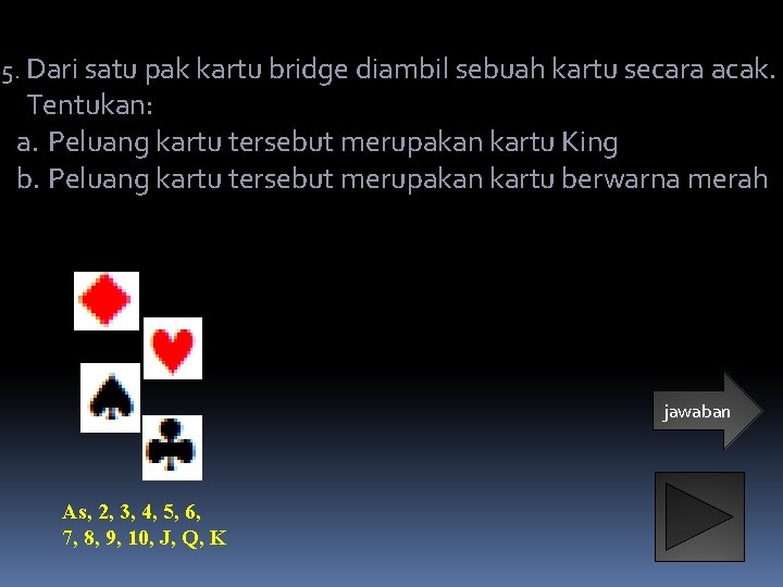 SOAL SOAL LATIHAN DAN JAWABAN PELUANG 1 Tentukan