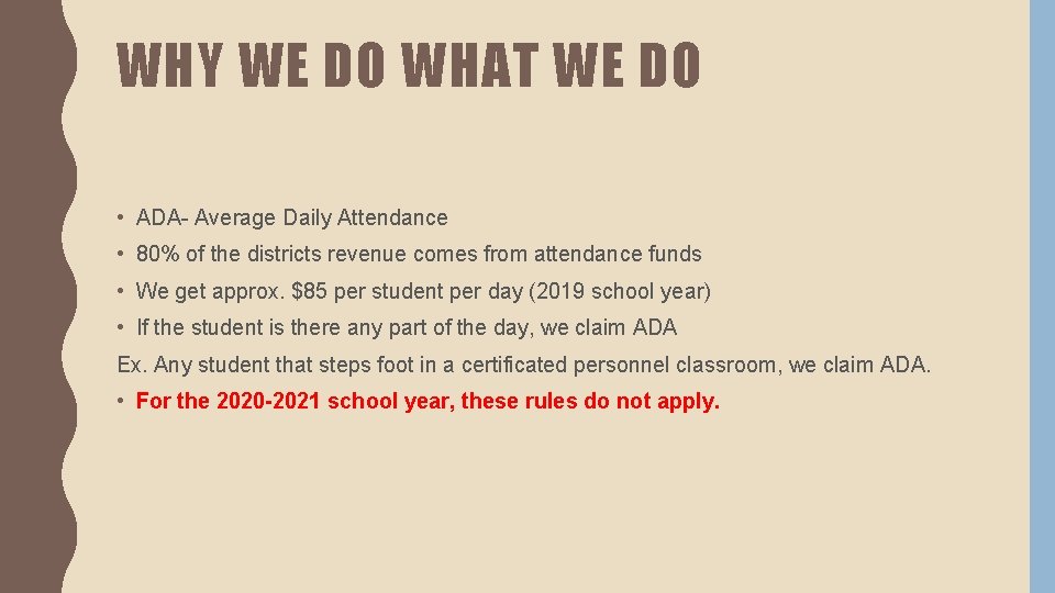 WELCOME BACK ELEMENTARY ATTENDANCE WORKSHOP 2020 2021 PRESENTED