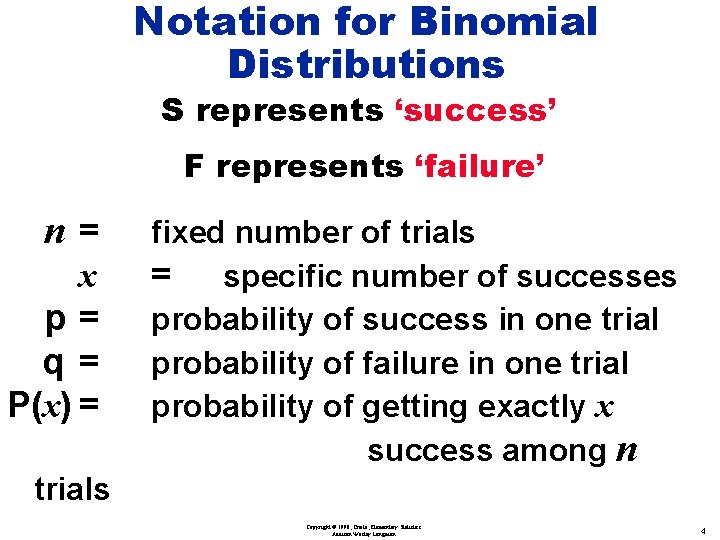 Binomial Experiments Section 4 3 Section 4 4