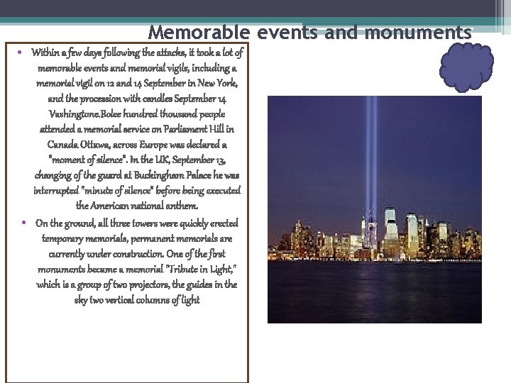 The terrorist attacks of September 11 2001 presentation