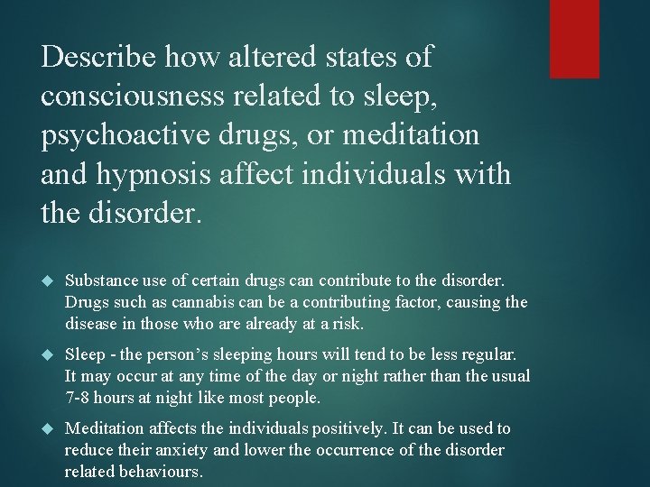 SCHIZOPHRENIA SCHIZOPHRENIA IS A BRAIN DISORDER THAT IS