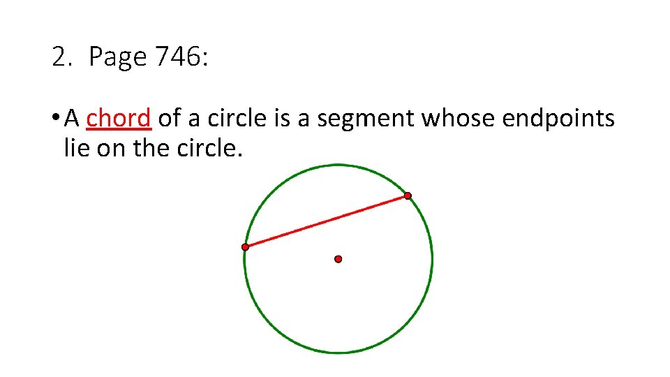 GEOMETRY PREAP CIRCLES VOCABULARY You need to know