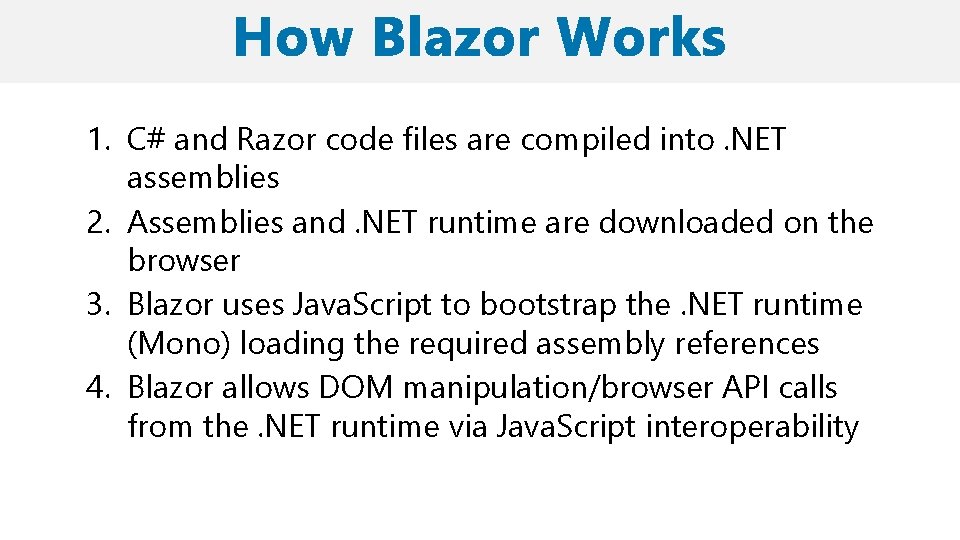 Blazor An Experimental Net Framework For The Browser