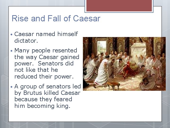 Overview of Roman Republic Main Idea 1 Disorder