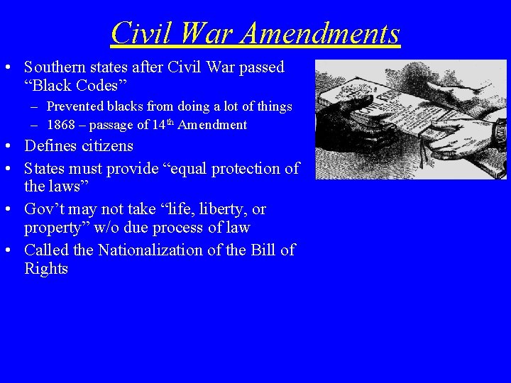 Extending the Bill of Rights CE EQs How