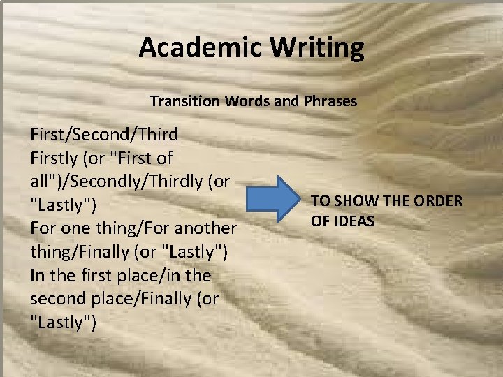ACADEMIC WRITING 22 nd September 2020 Academic Writing