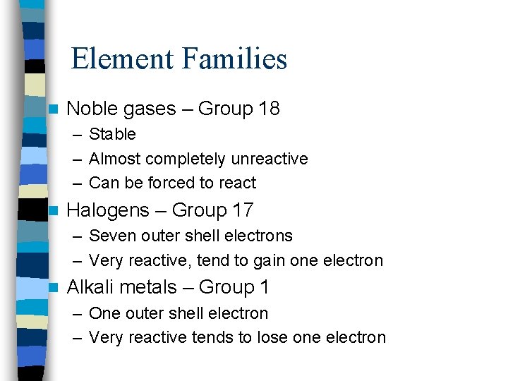 Chemical Bonds Ch 6 Atomic Structure and Chemical