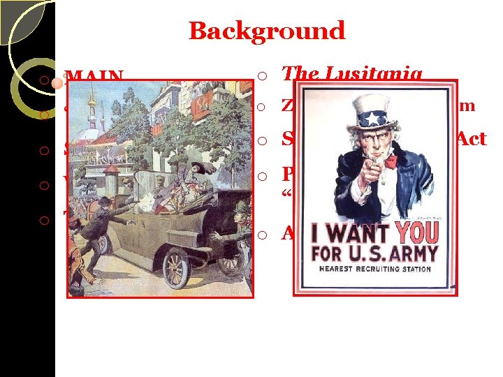 Background o MAIN o The Lusitania o The