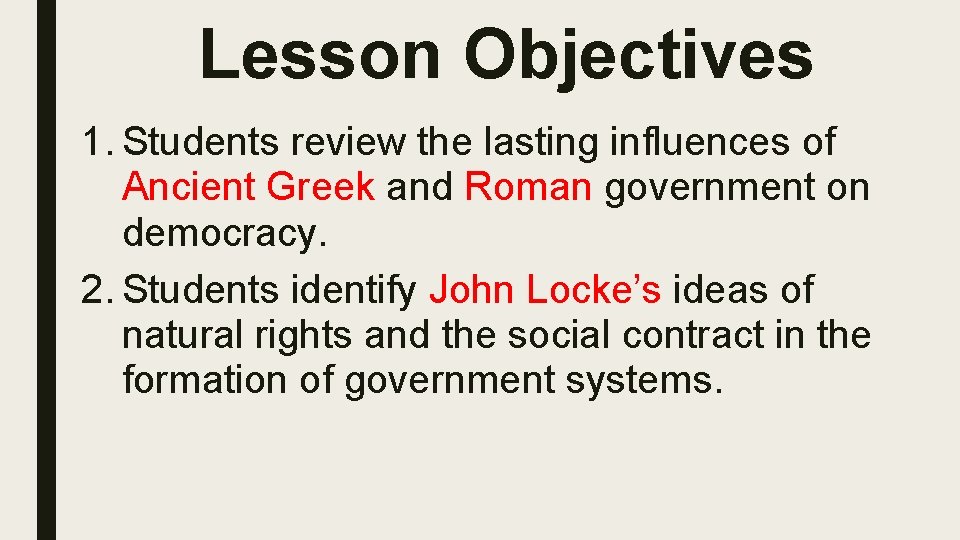 ORIGINS OF AMERICAN GOVERNMENT PART 1 Textbook Chapter