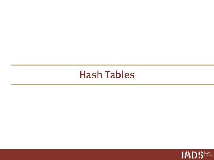 Data Structures Algorithms Lecture 7 Hash Tables Abstract