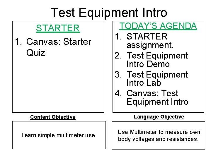 Test Equipment Introduction Lab Contentobjective Learn How To