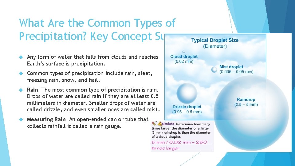 Precipitation Chapter 4 lesson 3 Objective 1 Identify