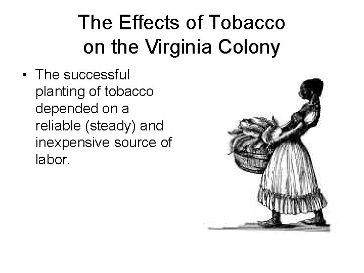 Tobacco in Colonial Virginia Tobacco in Colonial Virginia