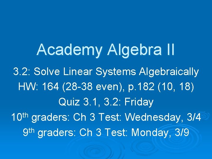 Academy Algebra II 3 1 Solve Linear Systems