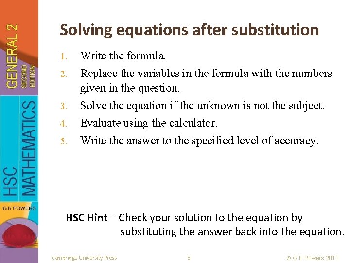 3 Further algebraic skills and techniques Cambridge University