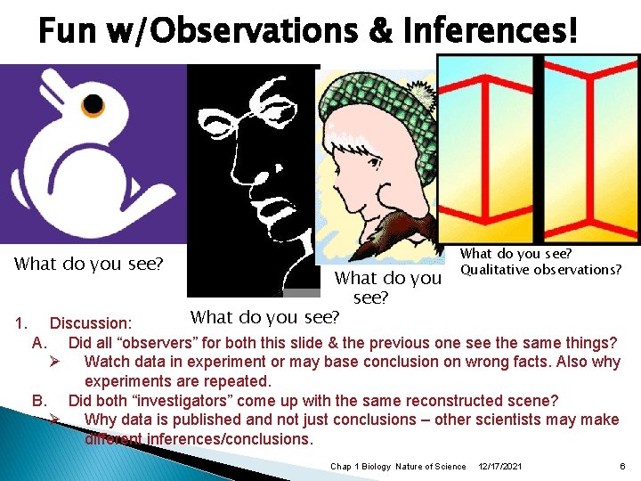 Biology Chapter 1 Section 1 The Nature of