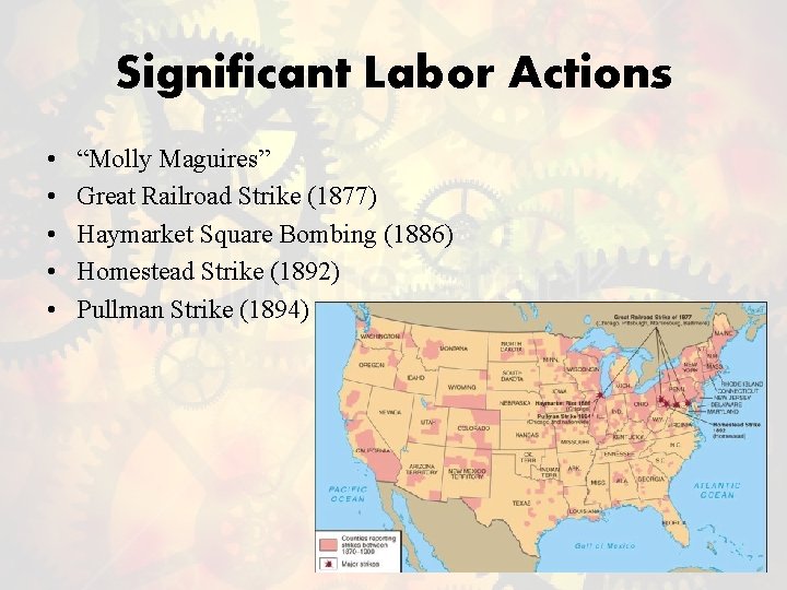 Growth of the American LABOR MOVEMENT Unit VI