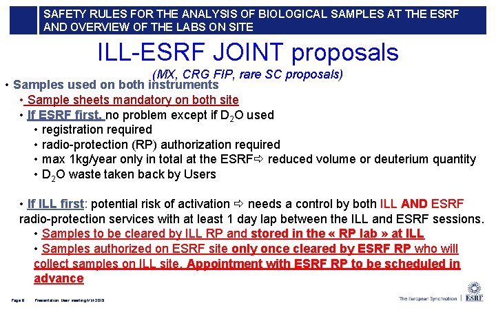 SAFETY RULES FOR THE ANALYSIS OF BIOLOGICAL SAMPLES