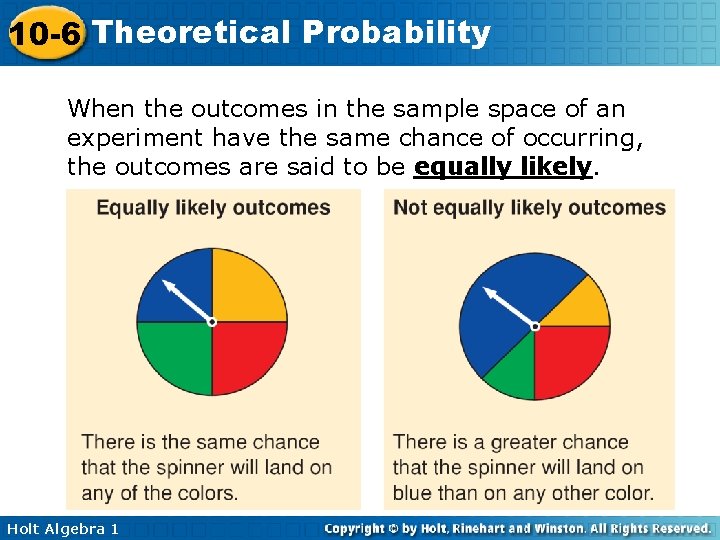 10 6 Theoretical Probability Warm Up An experiment