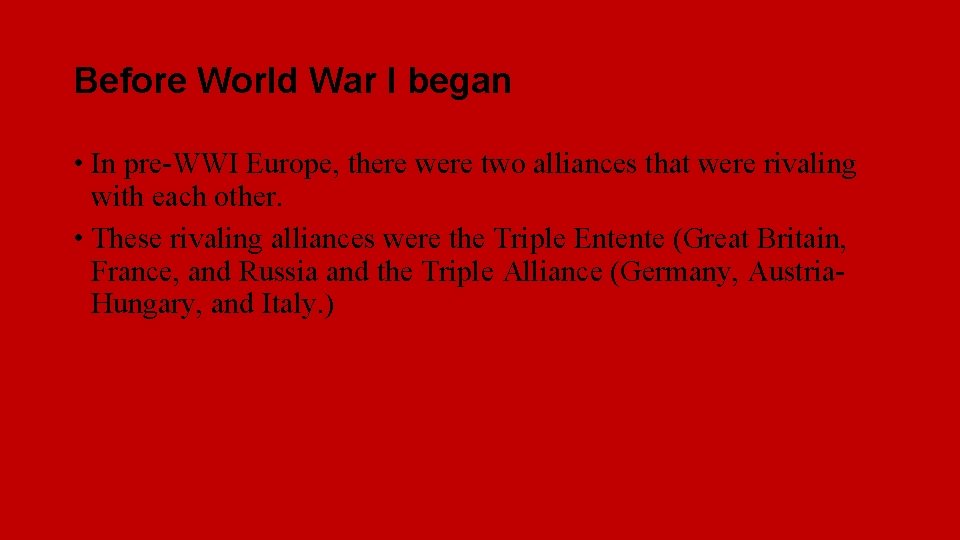 Progressive Era Review World War I Before World