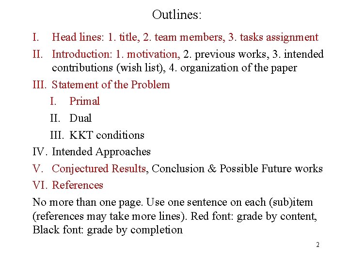 CSE 203 B Convex Optimization Project Outline and