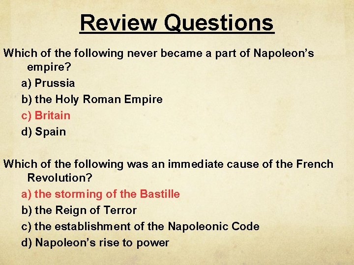 Age of Napoleon Objectives How did Napoleon rise