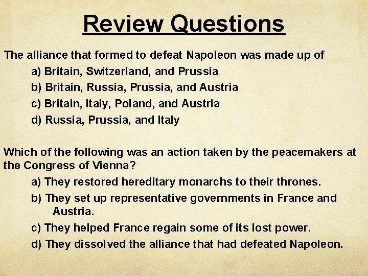 Age of Napoleon Objectives How did Napoleon rise